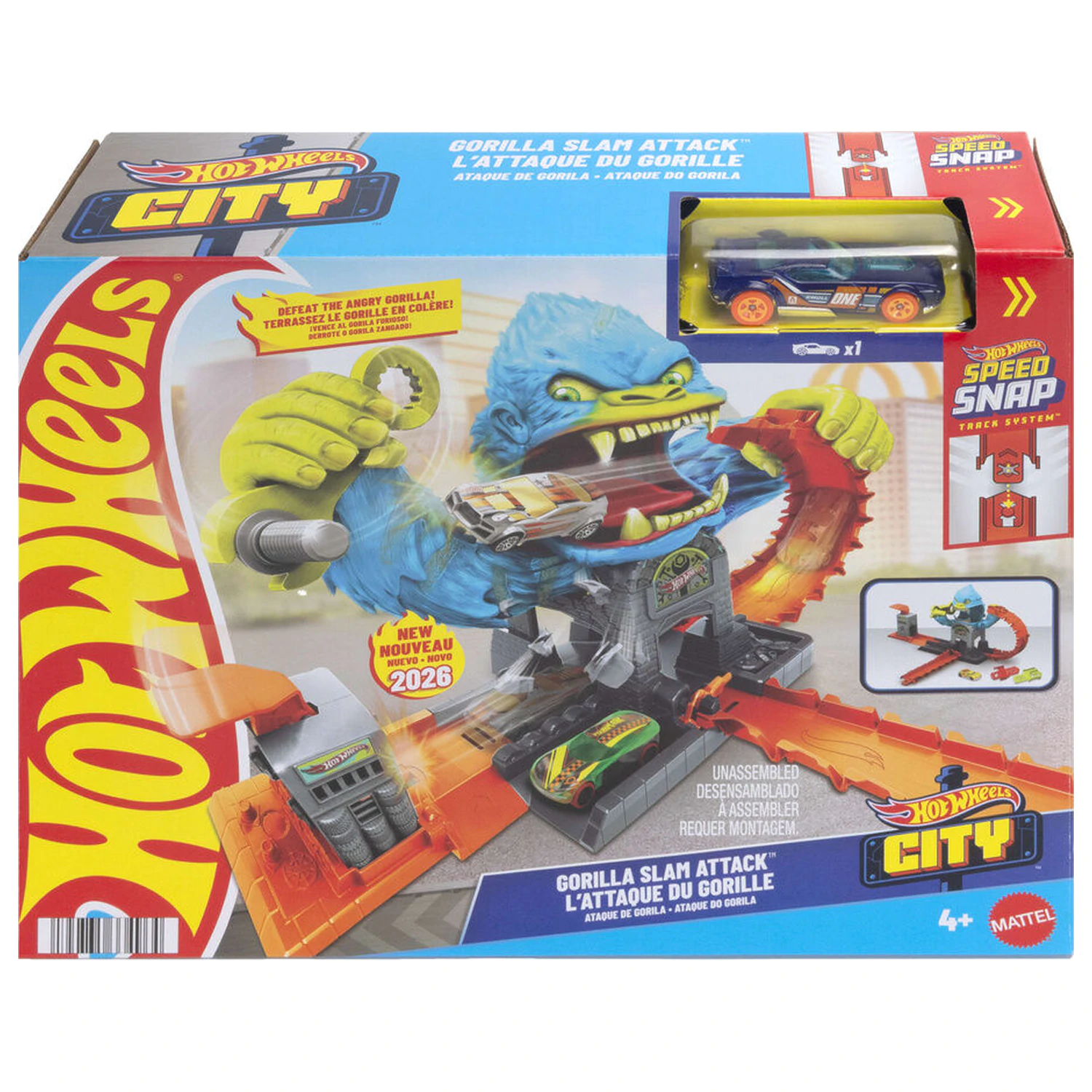 Hot Wheels City Gorilla Slam Attack játékszett | Fanbase Magyarország