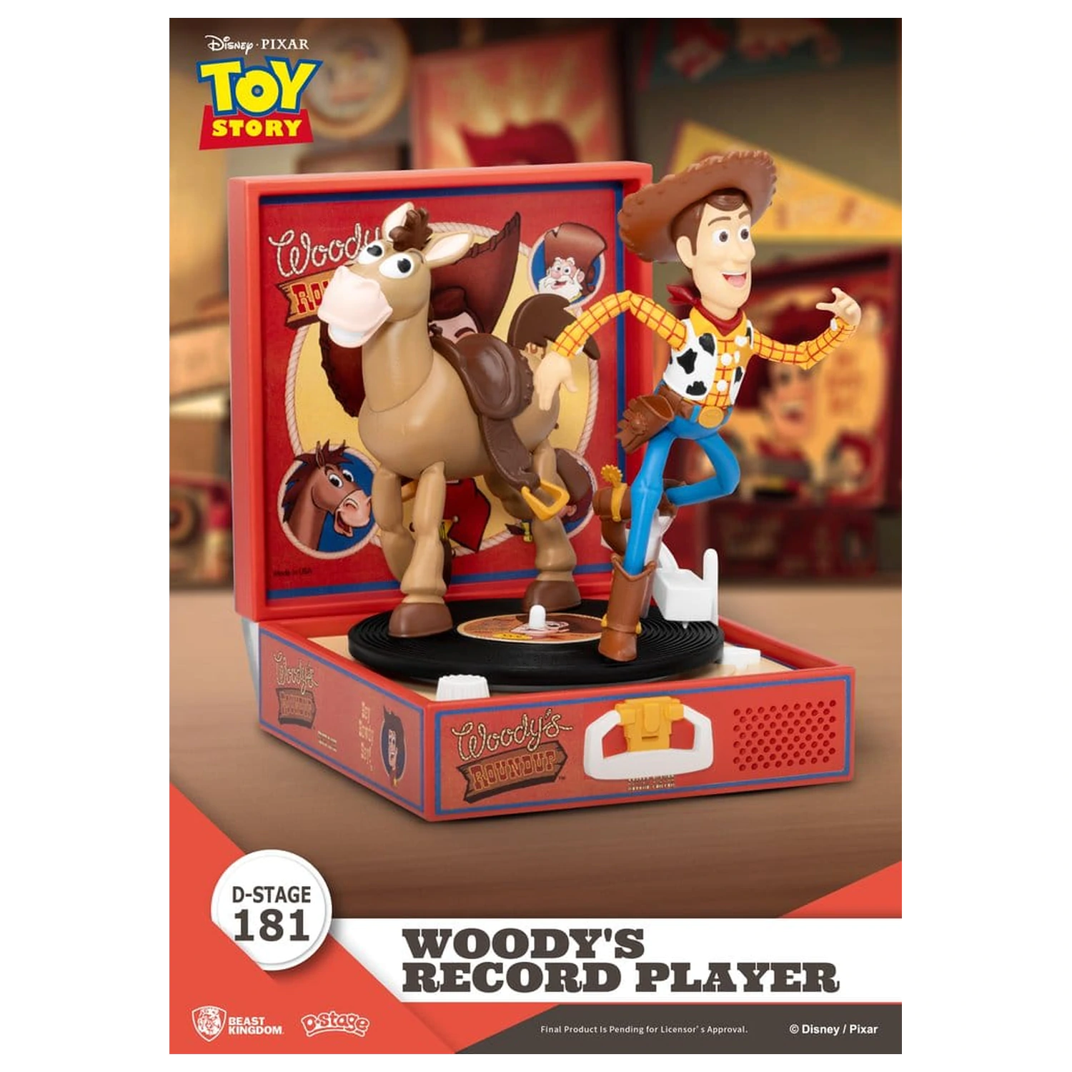 Toy Story Record Player Series Woody's Record Player PVC figura 13 cm ...